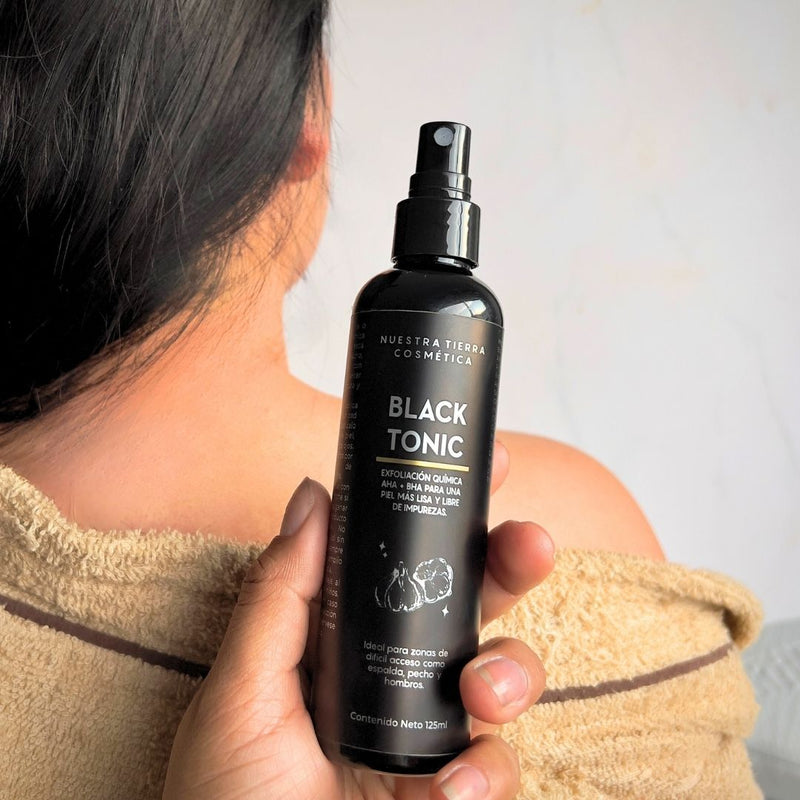Black Tonic Tónico Anti Imperfecciones con AHA, BHA y Ajo Negro ...